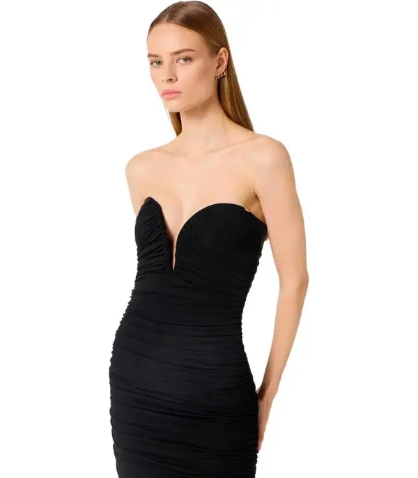 Elisabetta Franchi Crepe Jersey Sweetheart Neckline Bustier Mini Dress