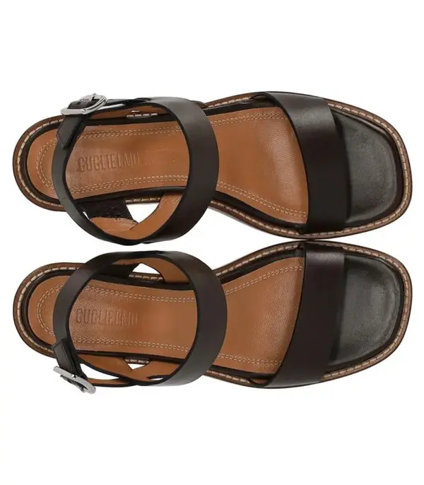 GUGLIELMO ROTTA Gima Chocolate Heeled Sandal