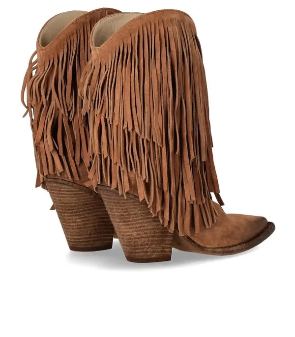 Elena Iachi Suede Fringe Boots
