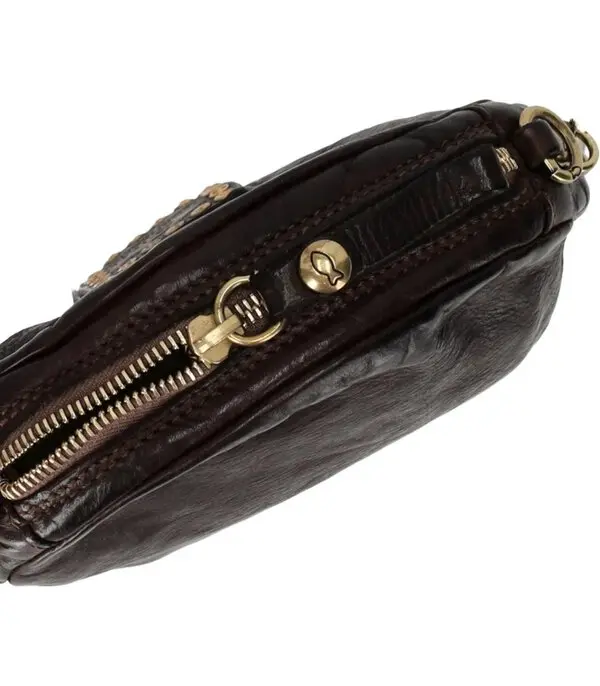 CAMPOMAGGI Priscilla Leather Crossbody Bag With Embellishments