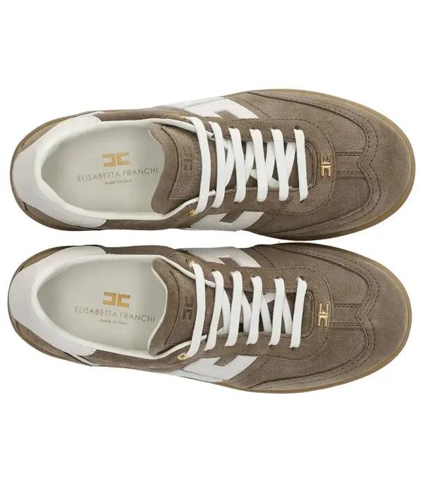 Elisabetta Franchi Suede Logo Sneakers