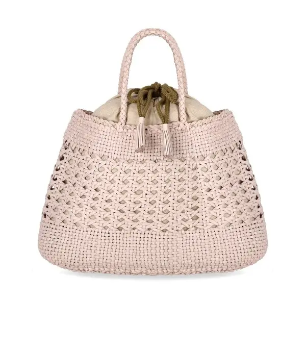 Dragon Diffusion Santa Cano Woven Leather Handbag - Pink