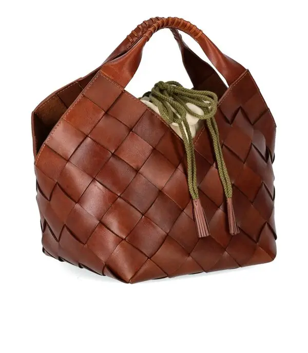 Dragon Diffusion Botteghe Leather Handbag - Tan