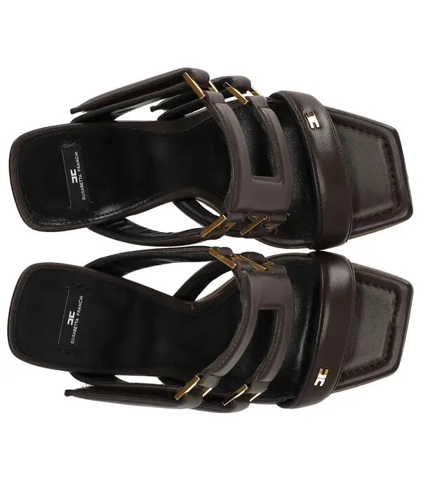 Elisabetta Franchi Heeled Mule With Logo Detail