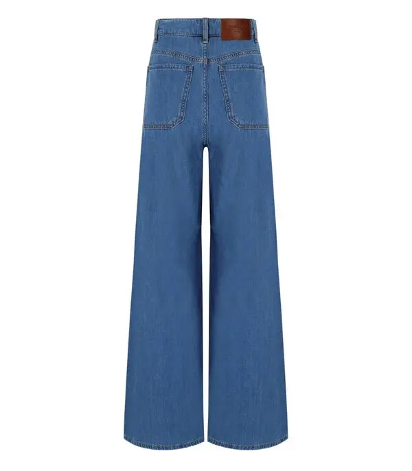 Max Mara Vega Wide Leg Jeans - Blue