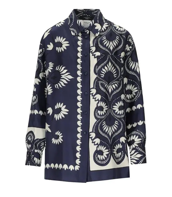 Max Mara Silk Floral Print Shirt