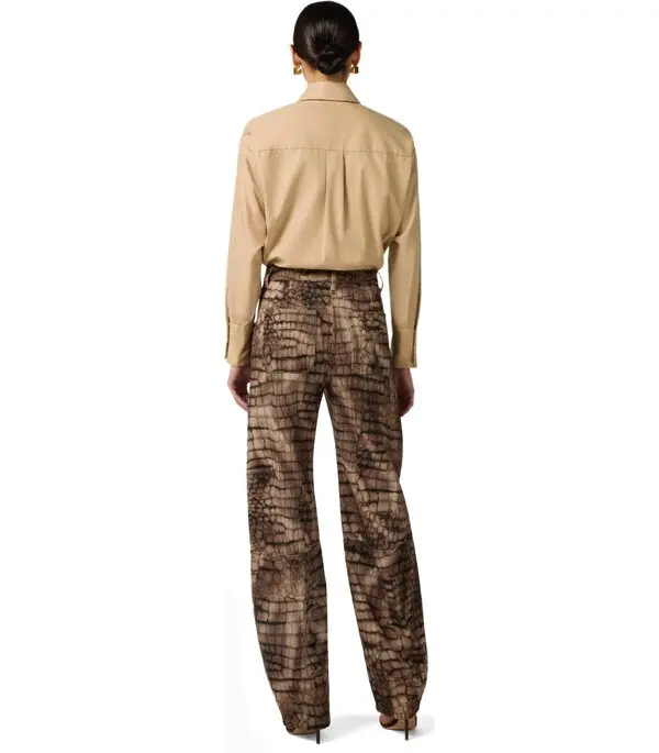 Elisabetta Franchi Cotton Shirt With Tie And Embroidered Logo