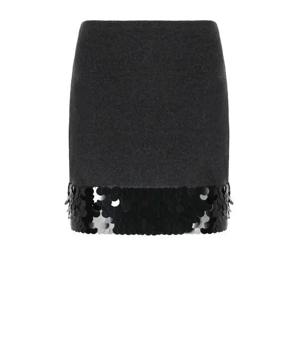 Max Mara Wool Skirt With Sequin Hem