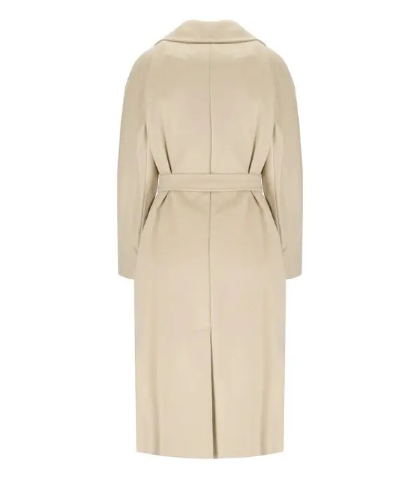 Max Mara Resina Belted Wool Coat - Ivory