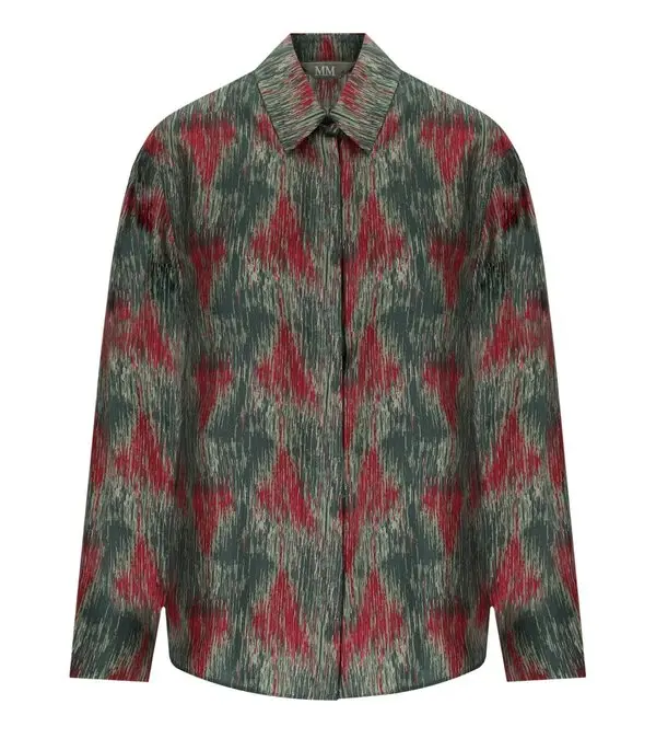 Max Mara Silk Abstract Print Shirt
