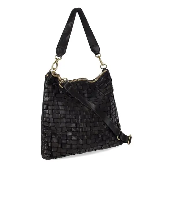 CAMPOMAGGI Carla Leather Shoulder Bag - Black