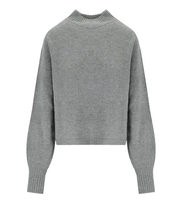 TWINSET Wool And Cashmere Blend Turtleneck Sweater With Lurex Stripes