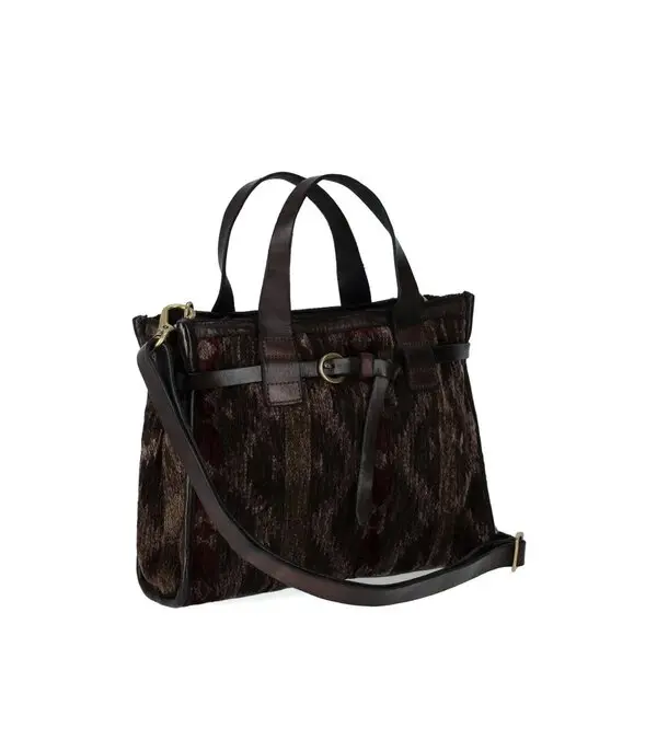 CAMPOMAGGI Patrizia Kilim And Leather Handbag