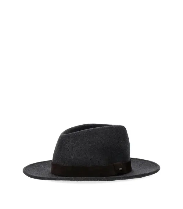Max Mara Chad Fedora Hat In Wool - Grey