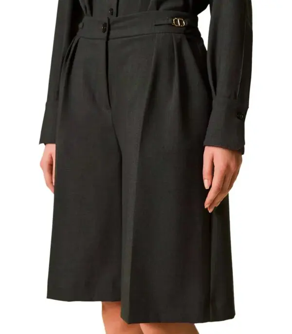 TWINSET Bermuda Shorts With Logo Buckles