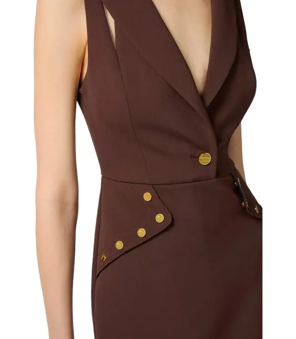 Elisabetta Franchi Sleeveless Cut Out Dress