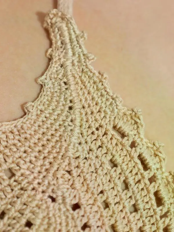 Attico Crochet Scalloped-edge Bra - Neutrals