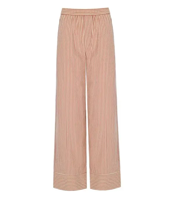 TRAFFIC PEOPLE Charlie Trousers Ecru And Brick Stripes