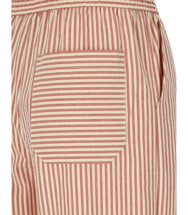 TRAFFIC PEOPLE Charlie Trousers Ecru And Brick Stripes
