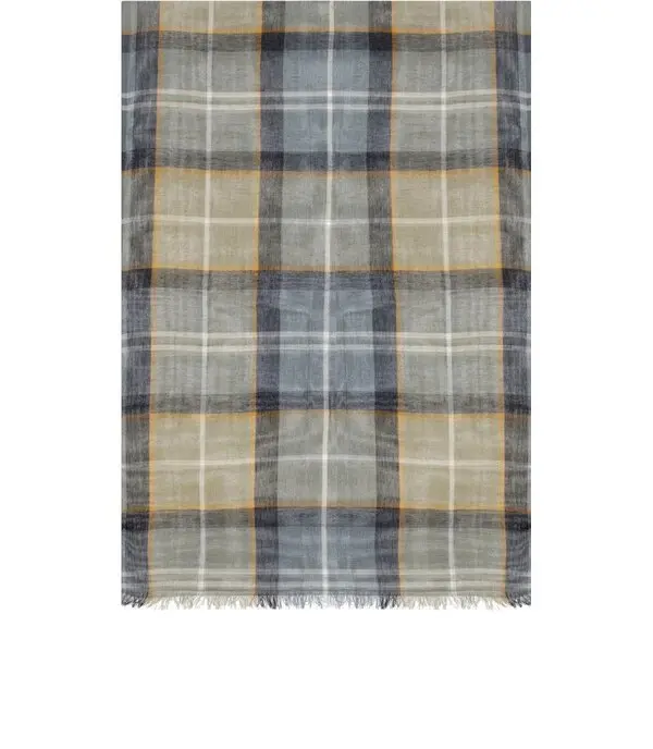 Barbour Welton Blue Scarf - Green