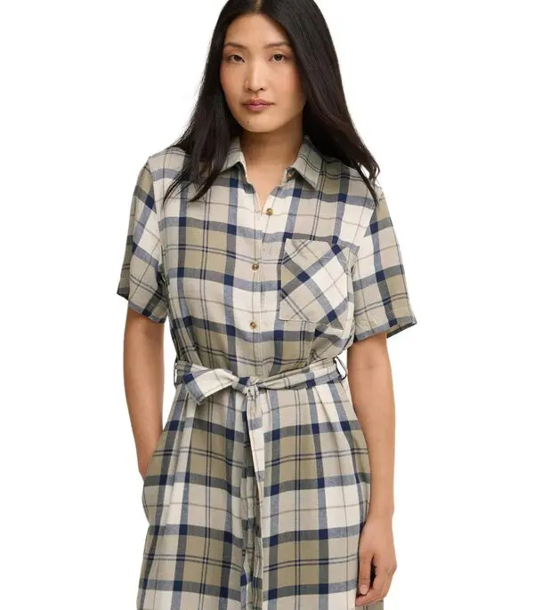 Barbour Tartan Midi Shirt Dress