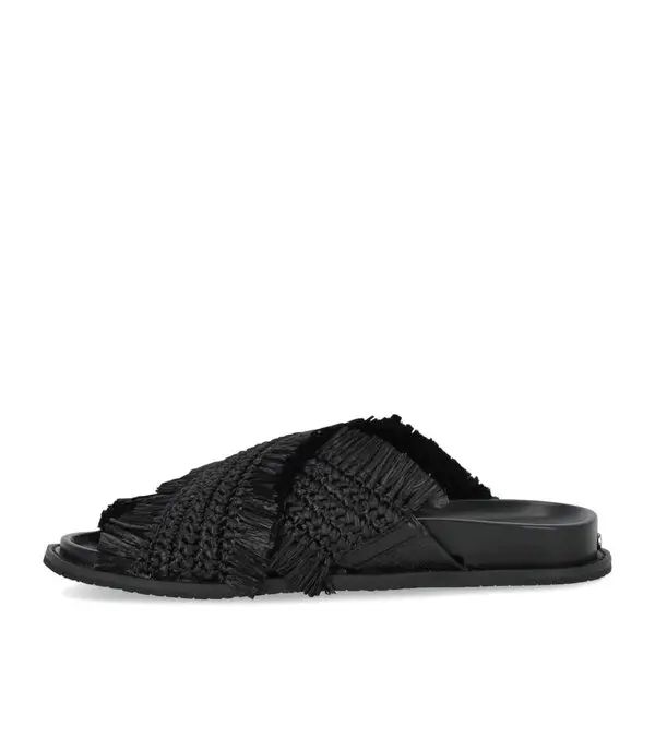 Michael Kors Peyton Raffia Slides