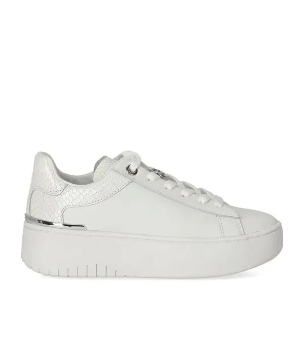 Michael Kors Dottie Leather Platform Sneaker - White