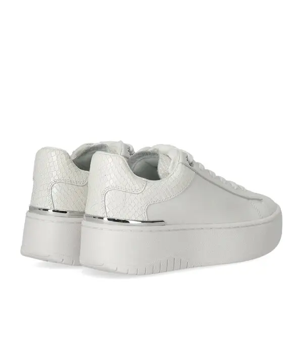Michael Kors Dottie Leather Platform Sneaker - White