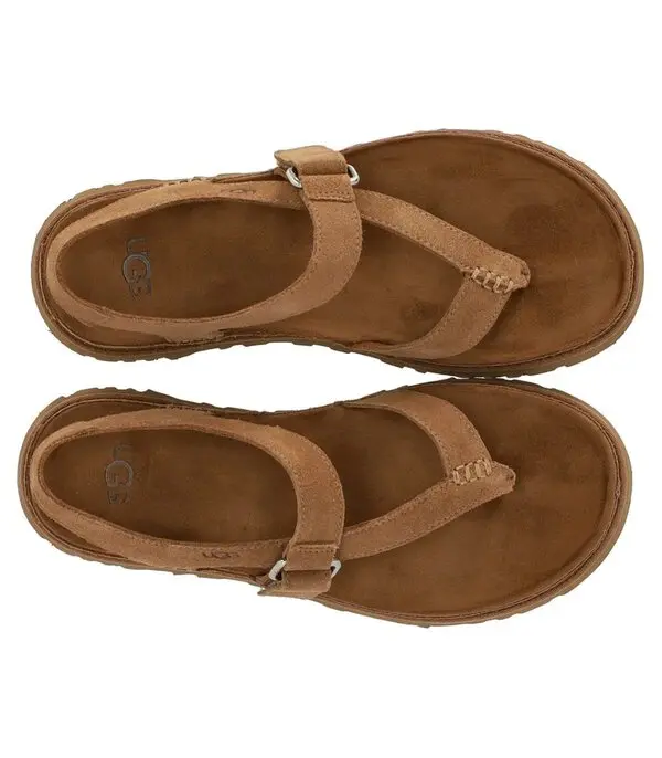 UGG Suede Toe Post Sandal - Brown