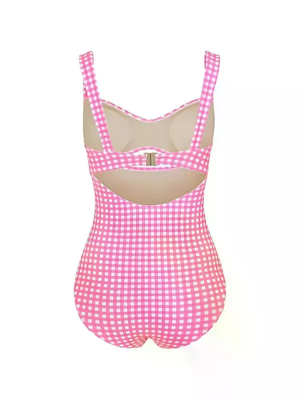 5PENING Gingham Cut-out One Piece Swimsuit