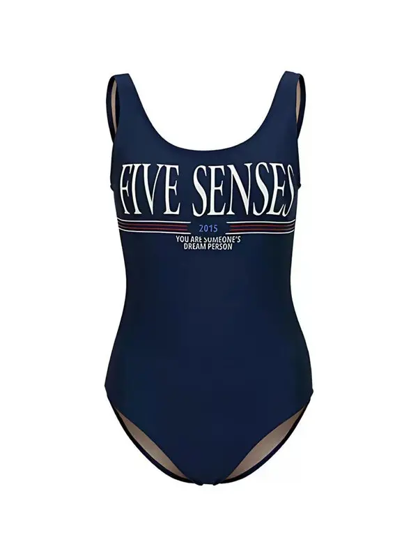 5PENING 24 Diana Logo-print Scoop-back Swimsuit - Blue