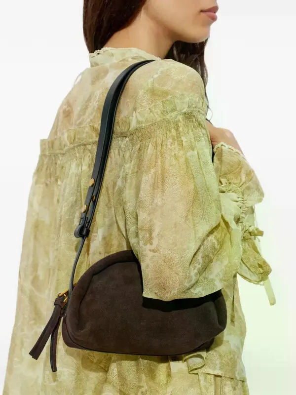 ALLSAINTS Rosalie Suede Shoulder Bag - Brown