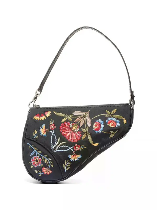 Dior 2002 Saddle Embroidered Shoulder Bag