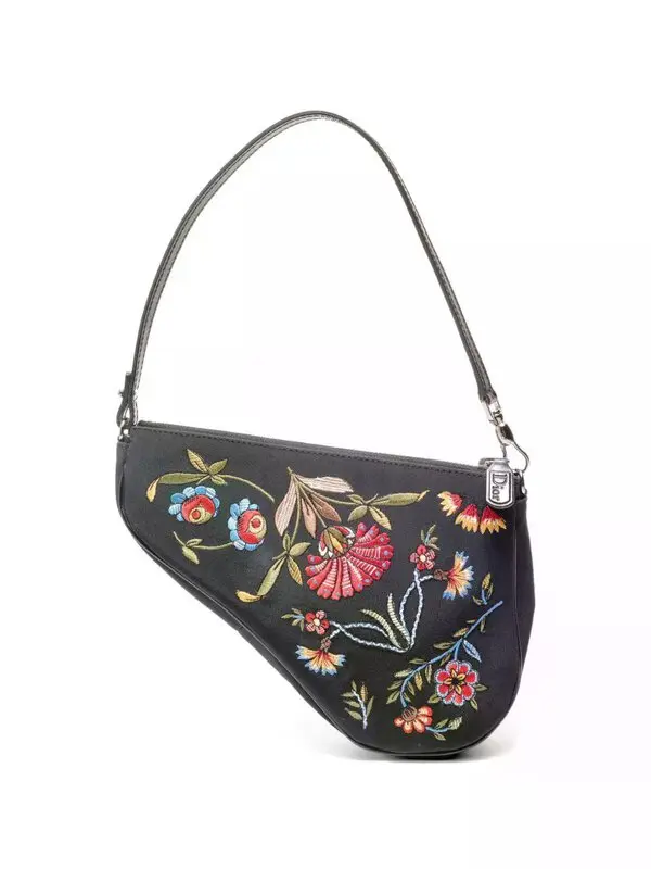 Dior 2002 Saddle Embroidered Shoulder Bag