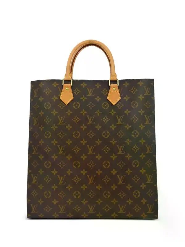 LOUIS VUITTON Monogram Sac Plat Tote Bag - Brown