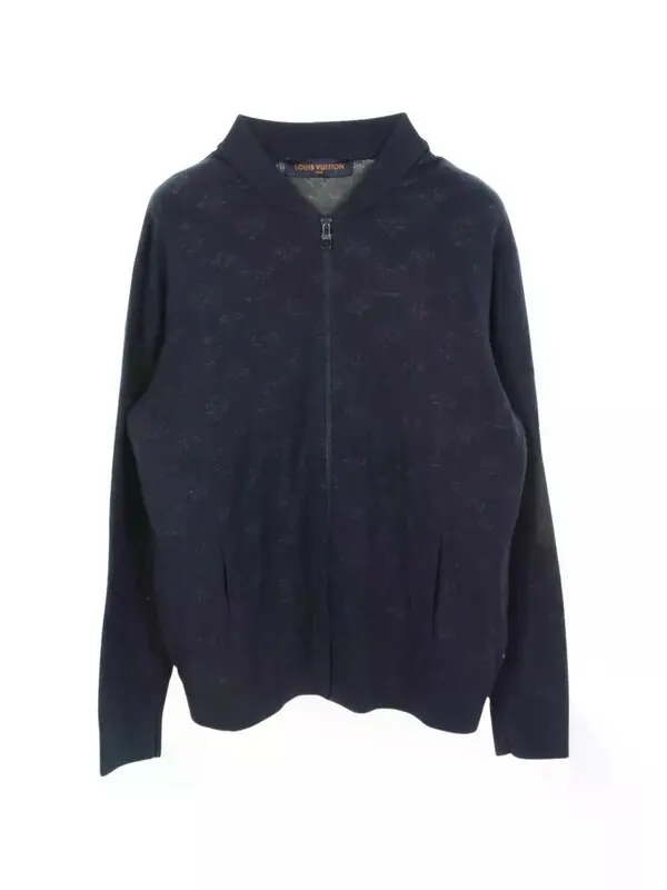 LOUIS VUITTON Monogram Knitted Bomber Jacket