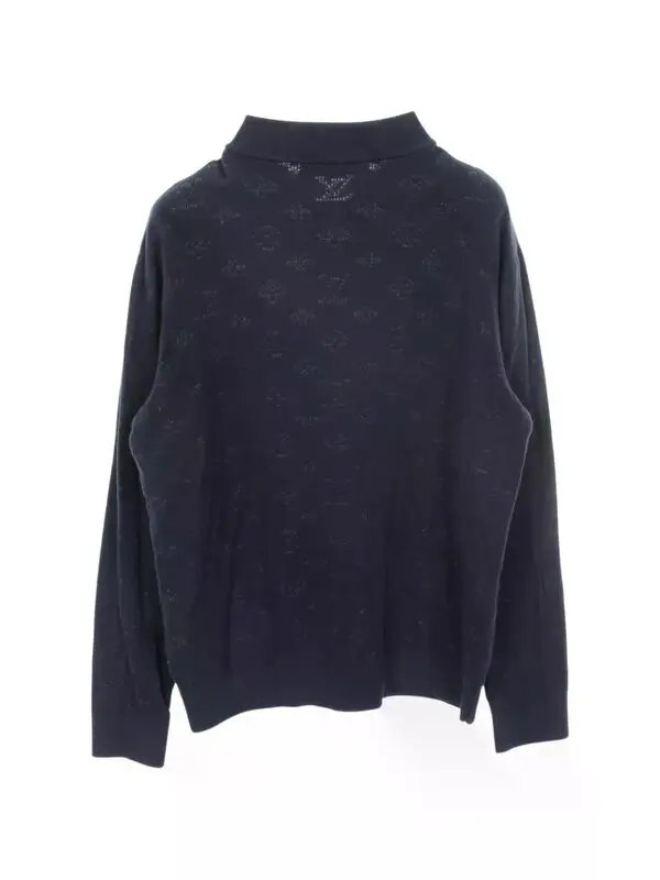 LOUIS VUITTON Monogram Knitted Bomber Jacket