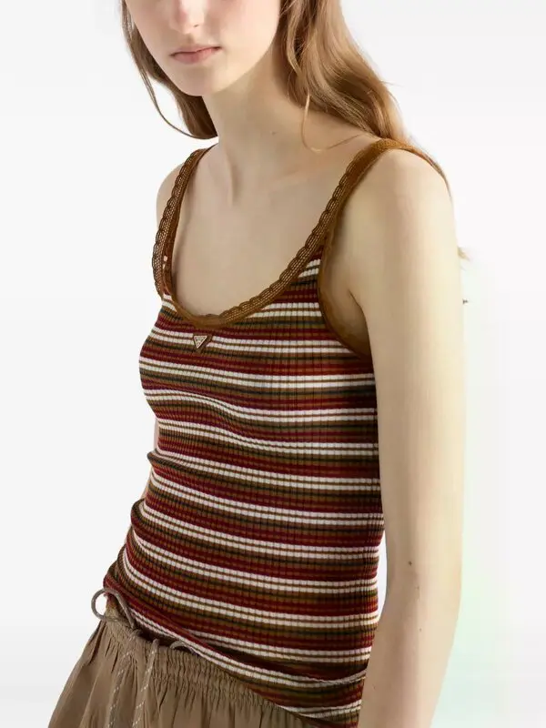 Prada Striped Cotton Slim-fit Top