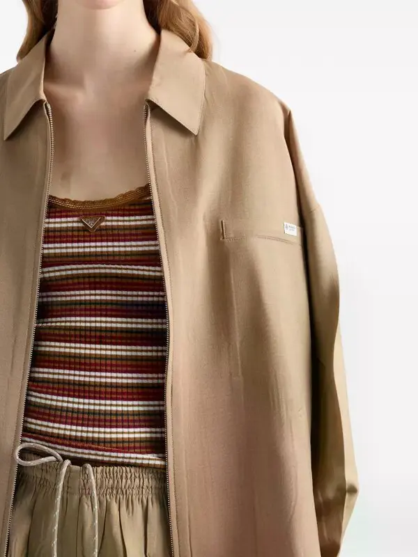 Prada Mohair Wool Blouson Jacket - Brown