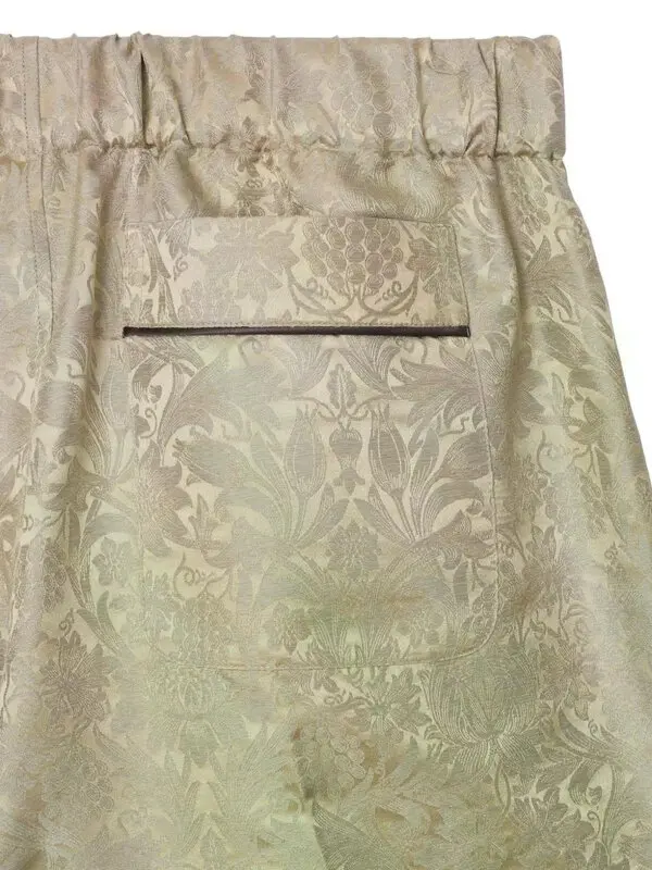 Burberry Jacquard Weave Drawstring Trousers - Neutrals