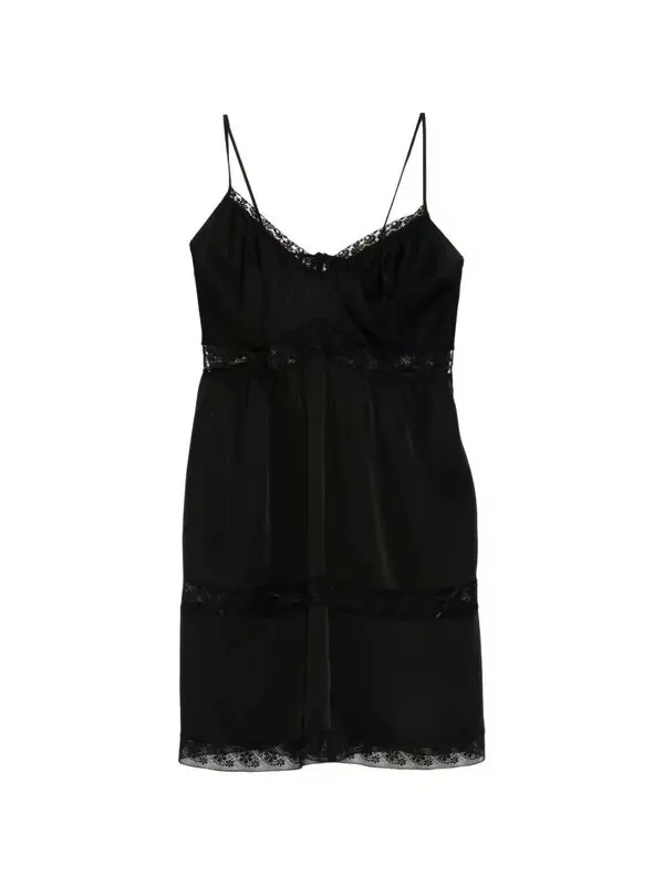 Dice Kayek Lace-trimmed Slip Dress - Black
