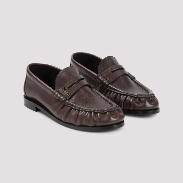 Saint Laurent 15 Loafers In Leather With Cassandre Logo