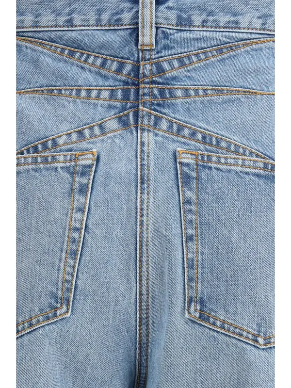 Alaïa Rounded Leg High-rise Denim Trousers