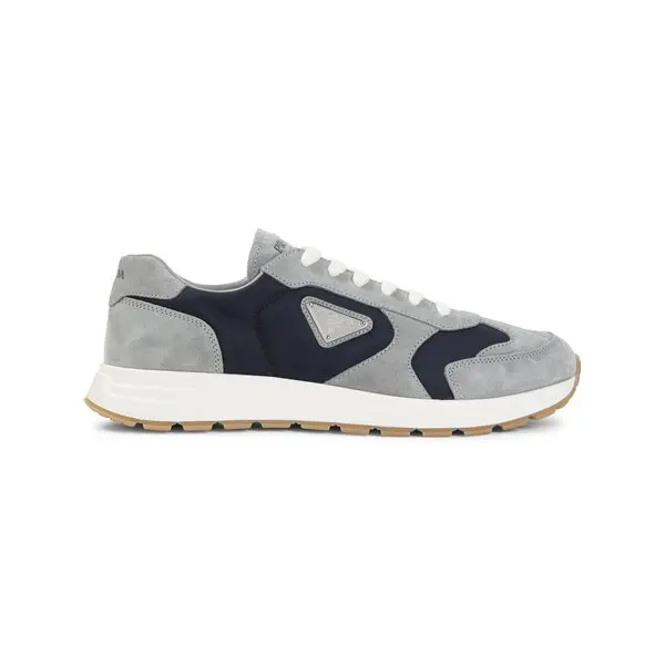 Prada Suede And Re-nylon Low Top Sneakers - Multicolor