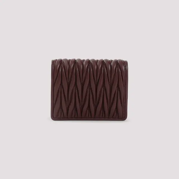 Miu Miu Matelassé Wallet - Red