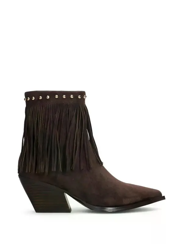 MARC ELLIS Fringed Studded Ankle Boots