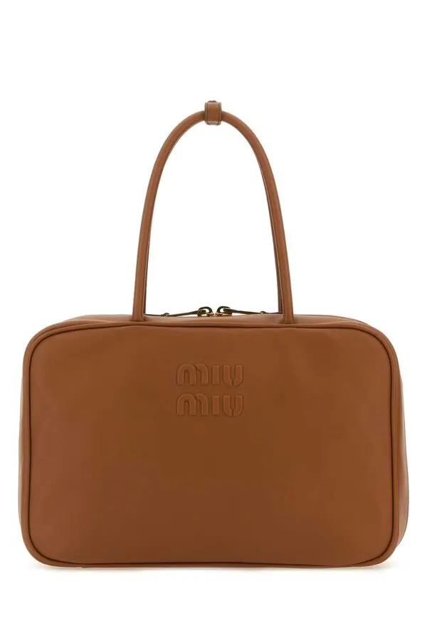 Miu Miu Caramel Leather Handbag - Brown