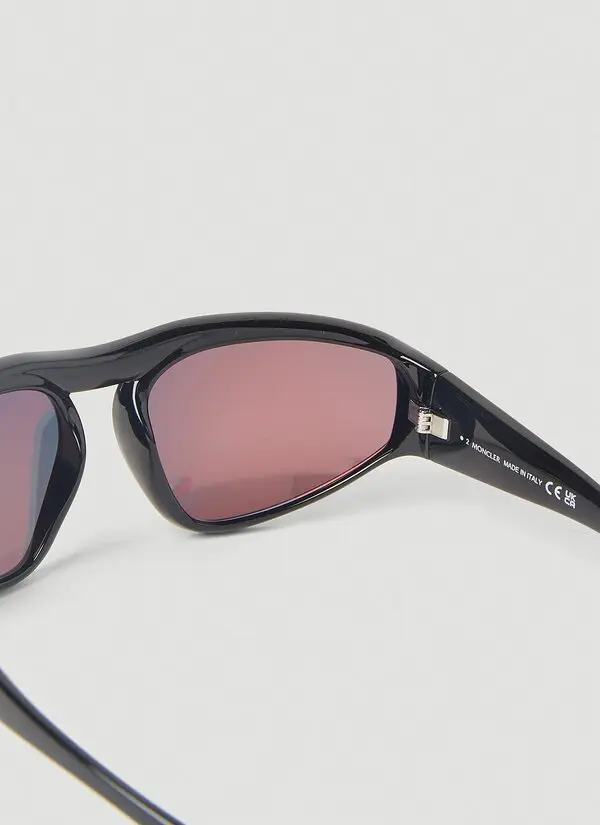 Moncler Pentagra Oval Mirrored Lens Sunglasses