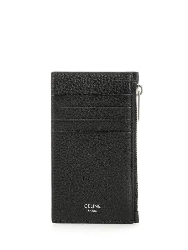 Celine Compact Zip-around Card Holder - Black