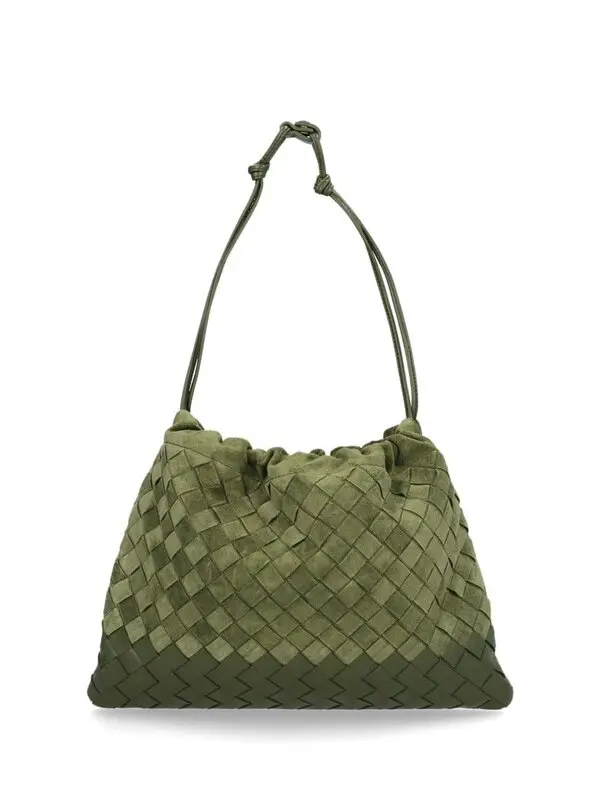 Bottega Veneta Calfskin Clutch With Intrecciato Detail - Green